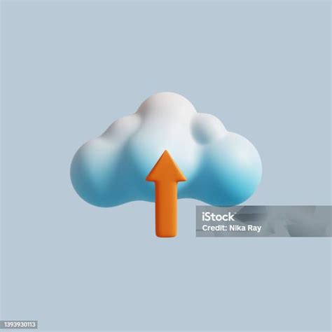 클라우드 업로드 위쪽 화살표 구름 아이콘입니다 3d 렌더링 0명에 대한 스톡 사진 및 기타 이미지 0명 누름 버튼