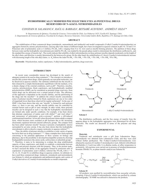 Pdf Hydrophobically Modified Polyelectrolytes As Potential Drugs