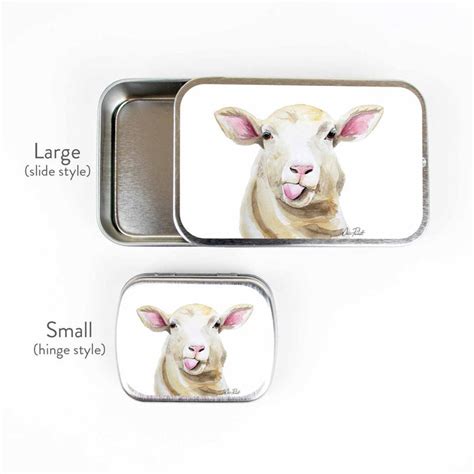 Sassy Sheep Stitch Marker Storage Tin Twice Sheared Sheep