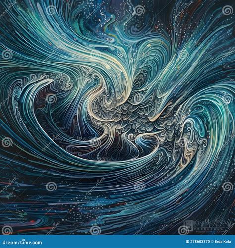 Generative Ai Illustrations Gravity Gravitational Waves Concept Physical Wave And Technology