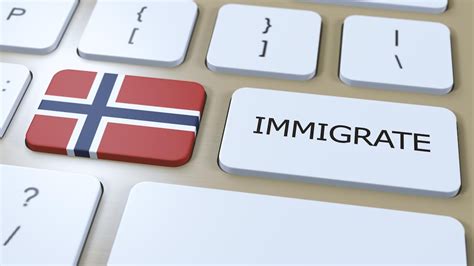 Noruega Imigração Conceito Ilustração 3d Bandeira Do País Com Texto