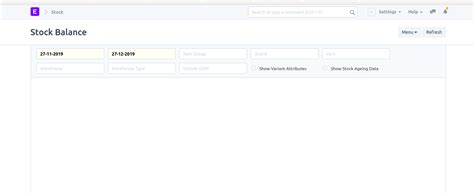 Unable To Show The Stock Balance Report Customize ERPNext Frappe Forum