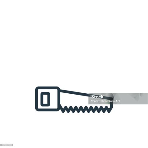 핸드톱 아이콘 얇은 선형 핸드톱 윤곽선 아이콘은 구조 및 공구 컬렉션에서 흰색 배경에 격리되어 있습니다 라인 벡터 사인 웹 및 모바일 기호 0명에 대한 스톡 벡터 아트 및