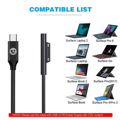 J Go Tech Original Surface Connect To Usb C Charging Cable V A With Ce And Rohs Safety