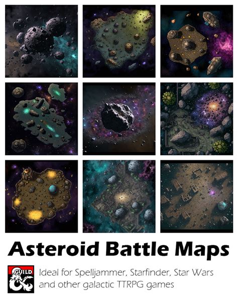 Asteroid Battle Maps Dungeon Masters Guild DriveThruRPG