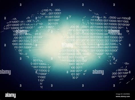 Technology Its A World Language A Shot Of The Continents Of The World In Binary Code Stock