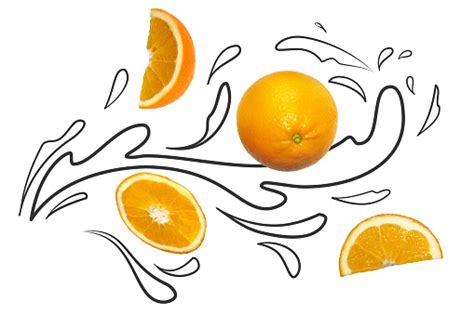 신선한 오렌지와 만화 귀여운 과일 구성 낙서 드로잉 주스 또는 액체 시작 흰색 배경 크리에이 티브 최소한 음식 개념입니다 0명에 대한 스톡 사진 및 기타 이미지 Istock