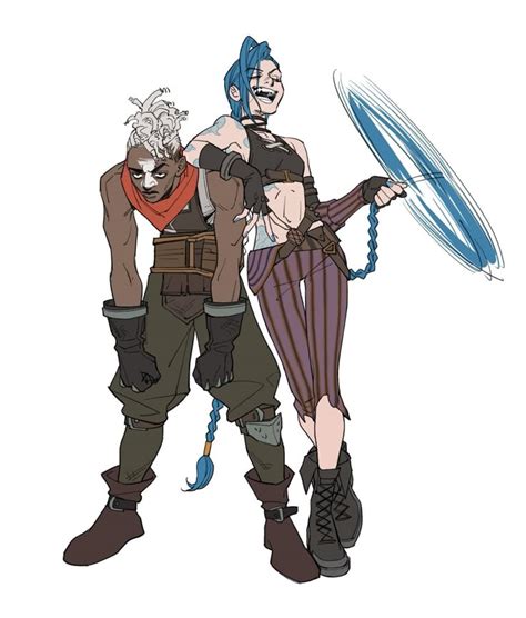 Arcane Ekko And Jinx 抱歉讓我重來我忘了刺青了啦😂😂😂 League Of Legends