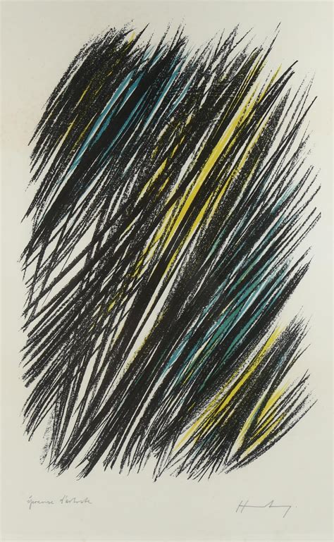 Hans Hartung 1957 Iconic Award Winning Original Lithograph 1957