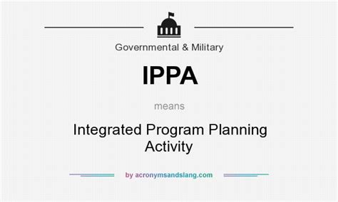 Ippa Integrated Program Planning Activity In Government And Military By
