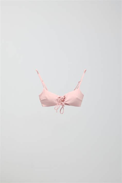 Rib Tie Bikini Top Gina Tricot