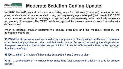 Moderate Sedation Coding Ppt