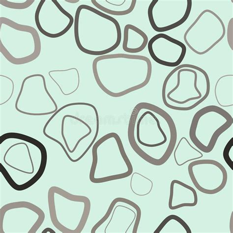 Seamless Color Abstract Rounded Shapes Geometric Pattern Generative Art Background Web Vector