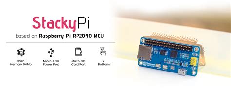 Stackypi Stackable Raspberry Pi Hat Based On Raspberry Pi Rp2040 Mcu