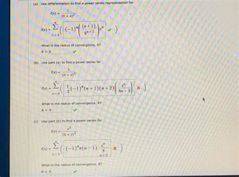Solved A Use Differentiation To Find A Power Series Chegg