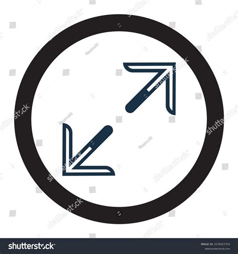 Maximize Window Outline Arrows Icon Stock Vector Royalty Free 2170527755 Shutterstock