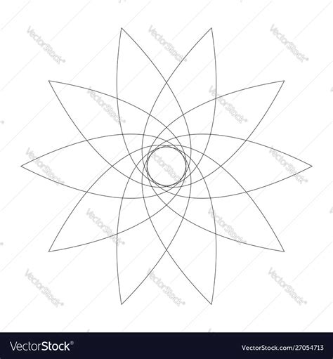 Circular Geometric Design Elements With Editable Vector Image