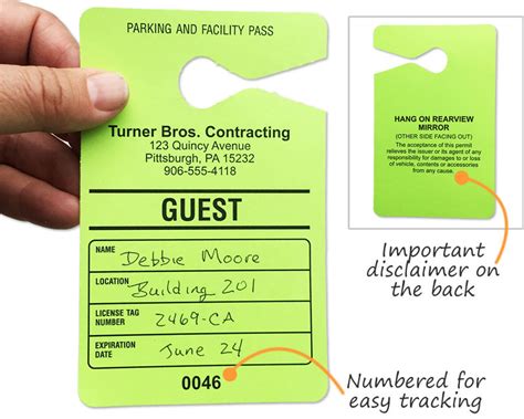 Guest Parking Passes Customize Online