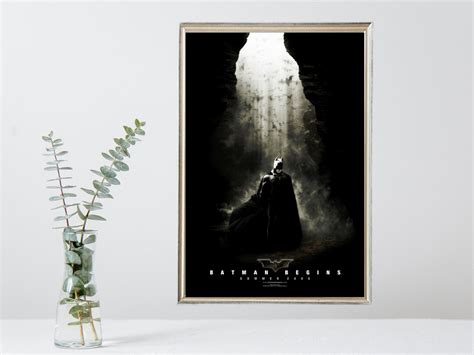 Batman Begins Movie Poster Vintage Movie Poster Limited Etsy