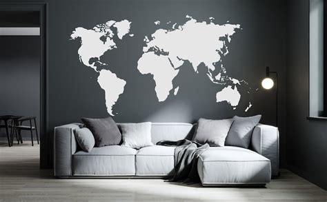 World Map Wall Decal Map Wall Decal Map Wall Sticker World Wall Art