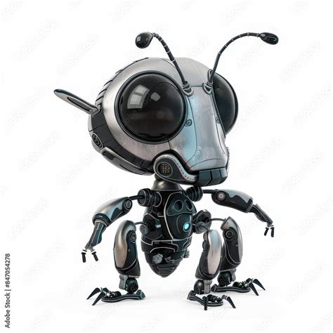 Futuristic Robotic Ant With Sleek Metallic Design And Advanced Technology Ideal For Sci Fi