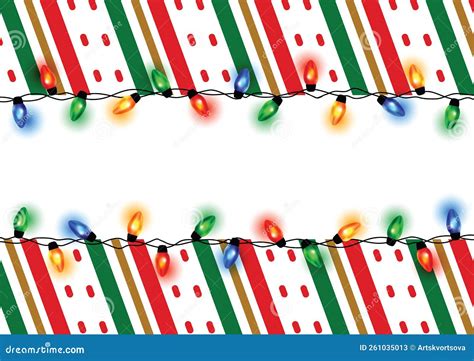 Christmas Lights Border Light String Frame Colorful Christmas Frame With Light Bulb Christmas