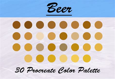 Beer Color Palette For Procreate Graphic By Tivecreate · Creative Fabrica