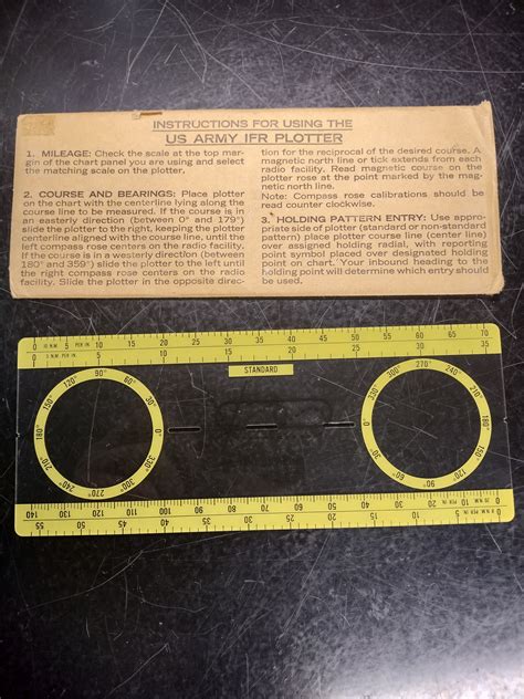 Us Army Ifr Plotter Tool And Envelope Free Us Shipping Etsy