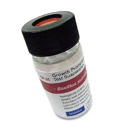 Growth Promotion Test Suspension Of Bacillus Atrophaeus 10