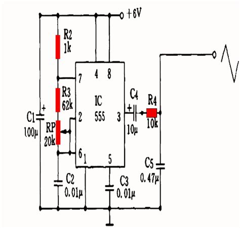 555 Sine Wave Generator Schematic