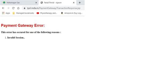 Tpsl — Payment Gateway Error