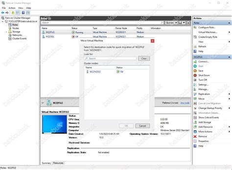 Windows Server 2022 Hyper V Failover Cluster Quick Migration Baki Çubuk