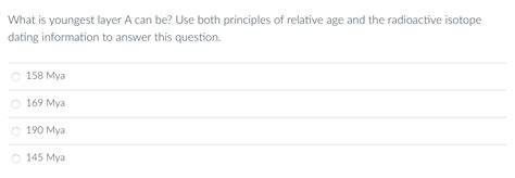 Solved Jse The Above Stratigraphic Section And The Chegg Com