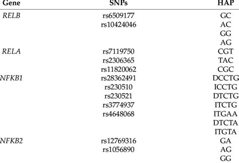 Four Haplotype Blocks And 17 Haplotypes Of 13 Snps In Nf Kb Pathway Download Scientific Diagram