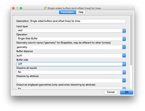 Qgis Different Buffer Distance Left And Right Form Line Geographic Information Systems