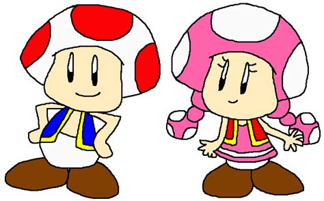 Toad And Toadette Pose By Pokegirlrules On Deviantart