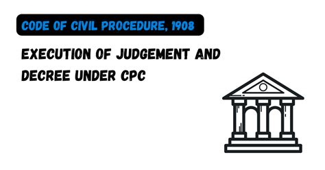 Execution Of Judgement And Decree Under Cpc The Code Of Civil Procedure