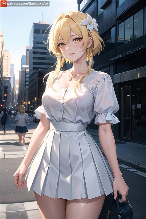 Lumine Date In Street By Santpixv On Deviantart