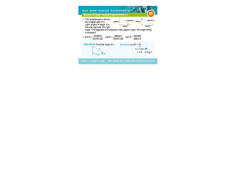 Trigonometry Excel Year 12maths Std2 Pass Cards Trigonometry Non Right Angled Trigonometry