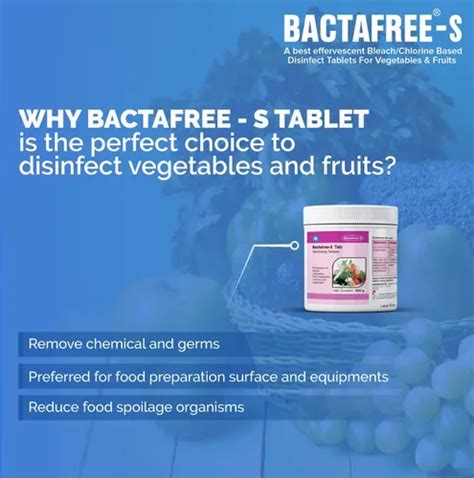 Bactafree S Tablets 50 Tablets Packaging Type Box 1 Tablet In 5