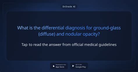 What Is The Differential Diagnosis For Ground Glass Diffuse And