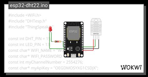Esp32 Dht22 Thingspeak Wokwi Esp32 Stm32 Arduino Simulator