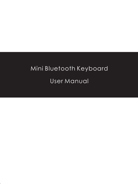 Mini Bluetooth Keyboard Manual Pdf Computer Keyboard Bluetooth