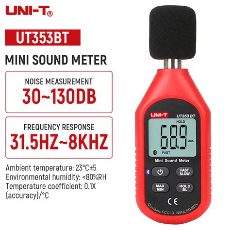 Uni T Ut353 Ut353bt Sound Level Bluetooth Meter Digital Noise Measuring Tester 30 130db