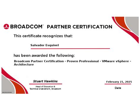 Broadcom Partner Certification Proven Professional Vmware Vsphere