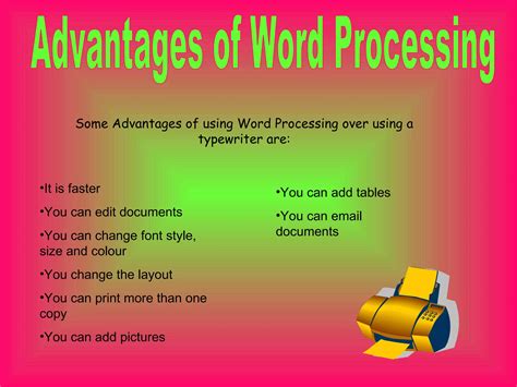 Word Processing Revision Task PPT Computing Technology Computing