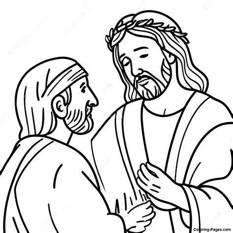 Jesus Healing The Blind Man Coloring Page Coloring