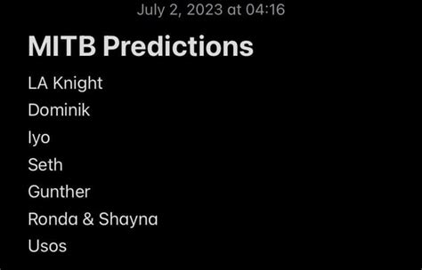 [mitb Spoilers] Updated Briefcase Stats R Squaredcircle