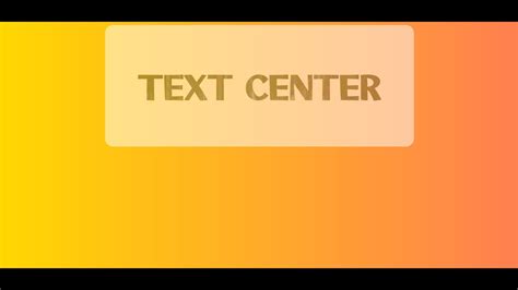 Center A Text On A Rectangular Shape Using Html Css Youtube