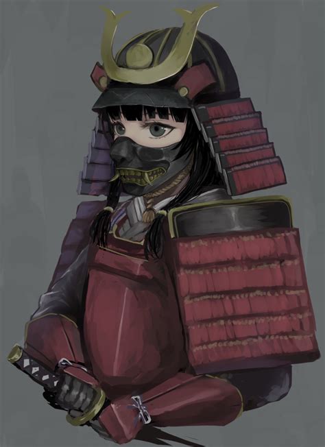 Safebooru 1girl Armor Black Hair Commentary Request Green Eyes Helmet